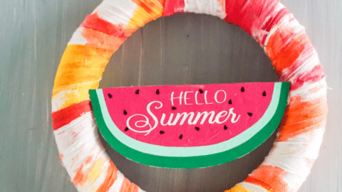 Homemade Hello Summer Watermelon Wreath Craft ⋆ Dollar Crafter