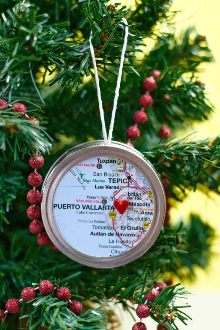 Easy DIY Map Ornament ⋆ Dollar Crafter