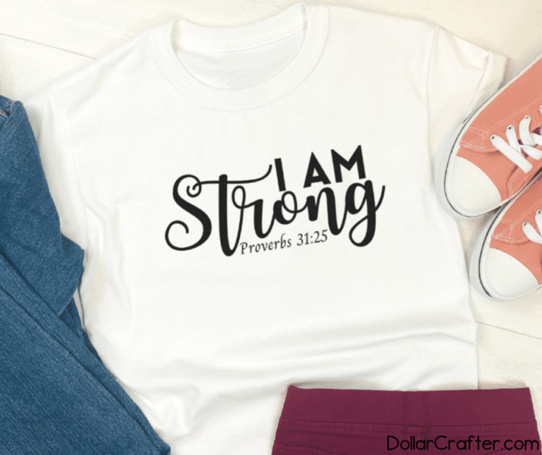 I Am Strong SVG Cut File Set for Cricut or Silhouette ⋆ Dollar Crafter