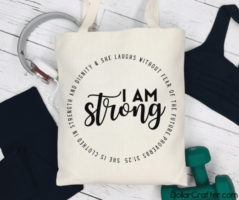 I Am Strong Circle SVG Cut File Set for Cricut or Silhouette ⋆ Dollar ...