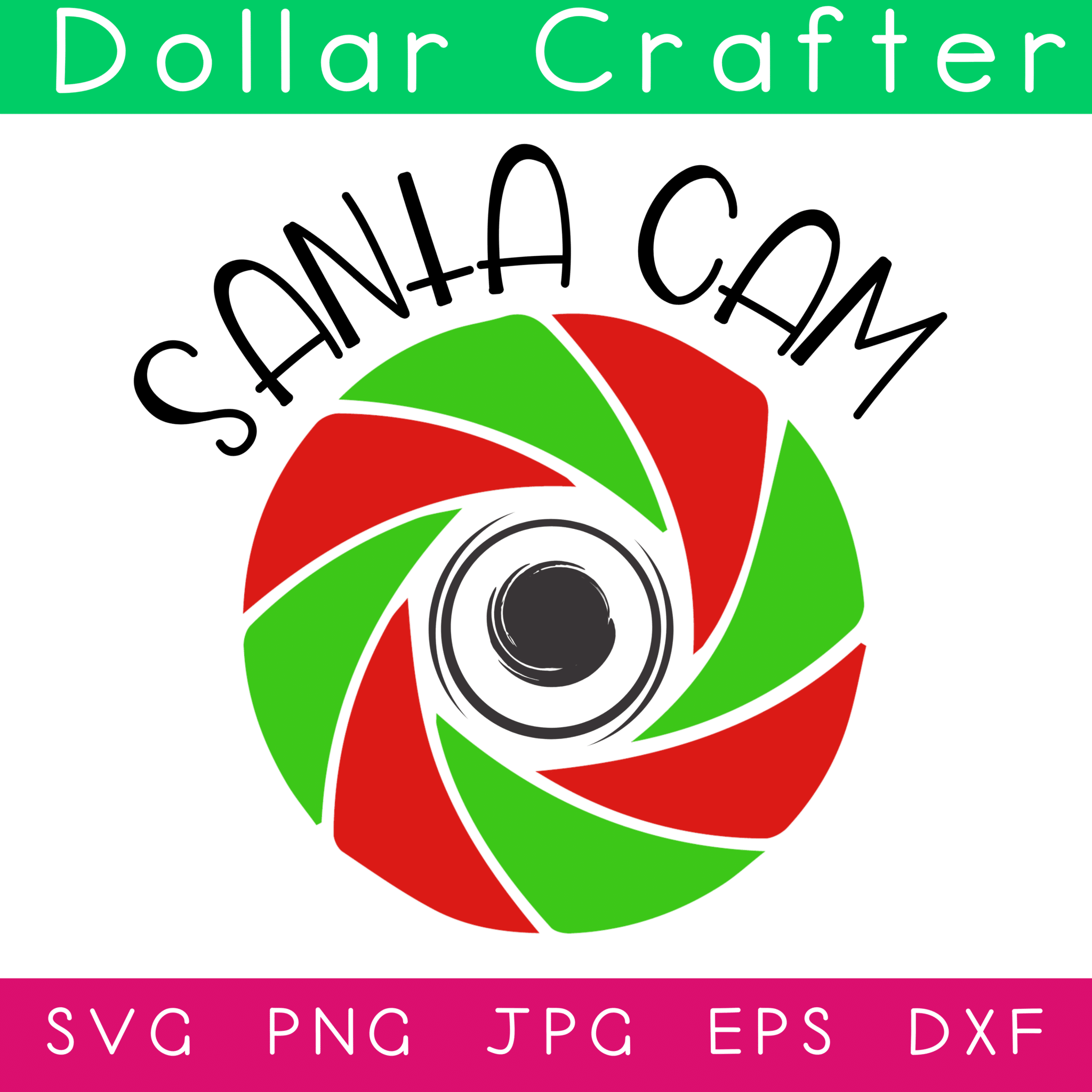 Santa Cam SVG Cut File Set for Cricut or Silhouette ⋆ Dollar Crafter