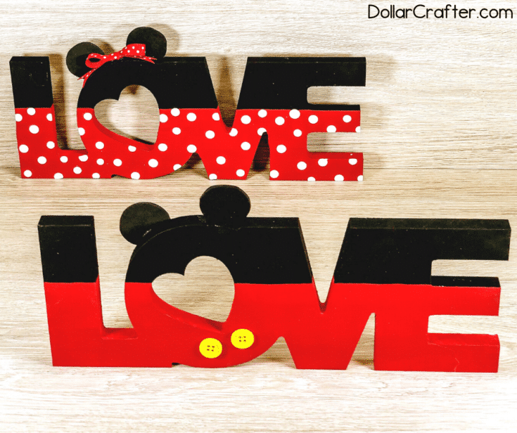 DIY Disney Love Signs ⋆ Dollar Crafter