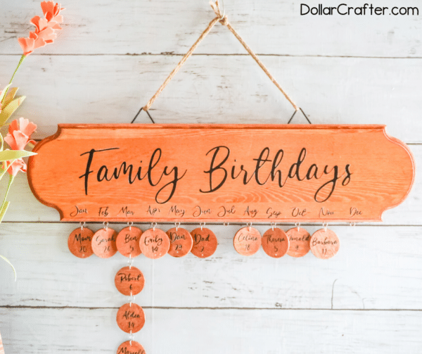 DIY Family Birthday Board ⋆ Dollar Crafter