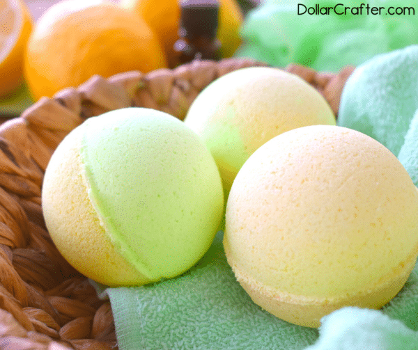 Homemade Lemon Lime Bath Bombs ⋆ Dollar Crafter