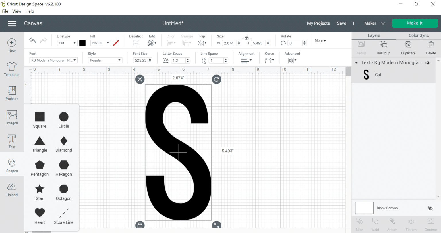 How to Make a Split Monogram on Cricut Design Space ⋆ Dollar Crafter