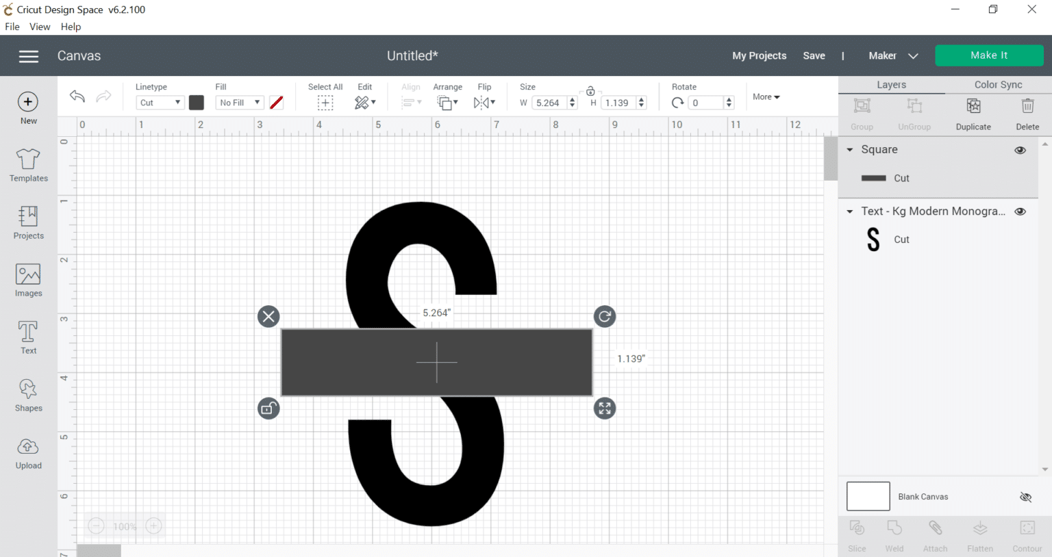 How to Make a Split Monogram on Cricut Design Space ⋆ Dollar Crafter