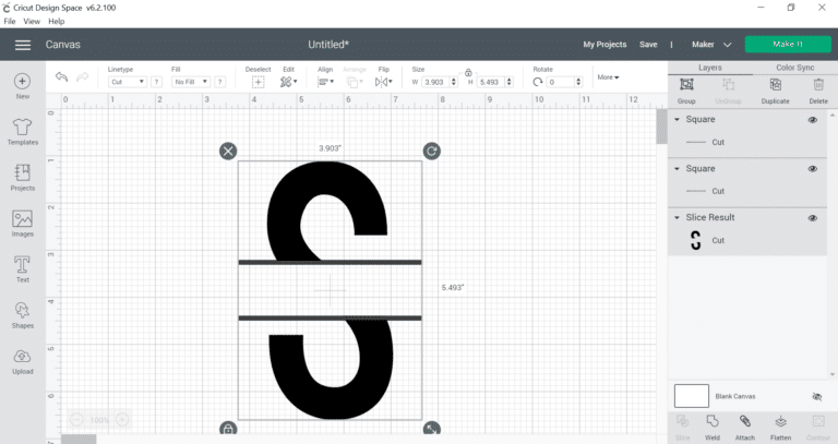 How to Make a Split Monogram on Cricut Design Space ⋆ Dollar Crafter