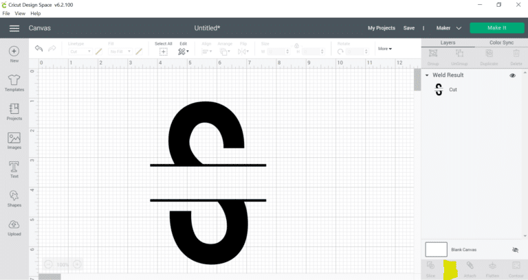 How to Make a Split Monogram on Cricut Design Space ⋆ Dollar Crafter