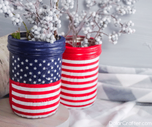 Homemade American Flag Mason Jars ⋆ Dollar Crafter