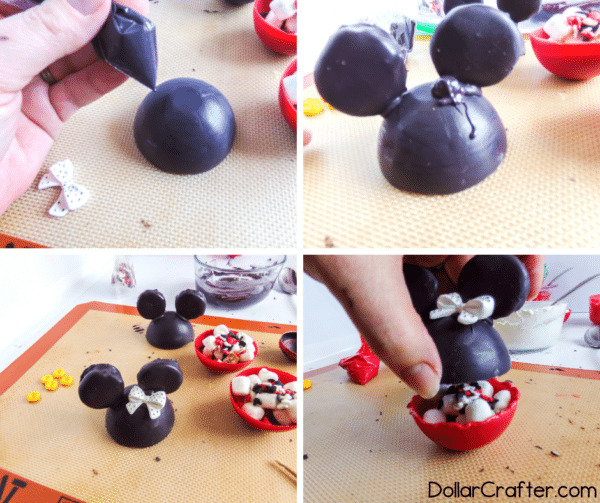 Peppermint Mickey Mouse and Minnie Hot Cocoa Bombs ⋆ Dollar Crafter