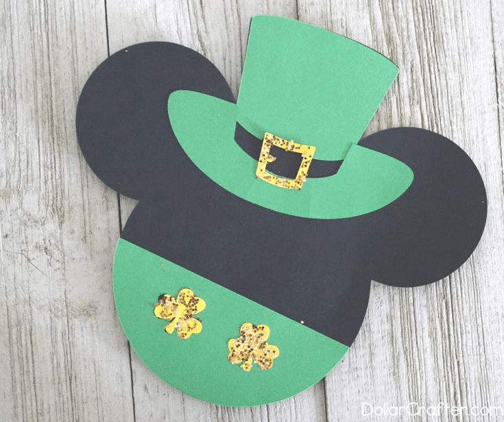 St. Patrick's Day Mickey Mouse Paper Craft ⋆ Dollar Crafter
