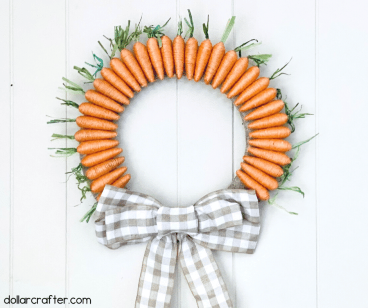 DIY Carrot Wreath ⋆ Dollar Crafter