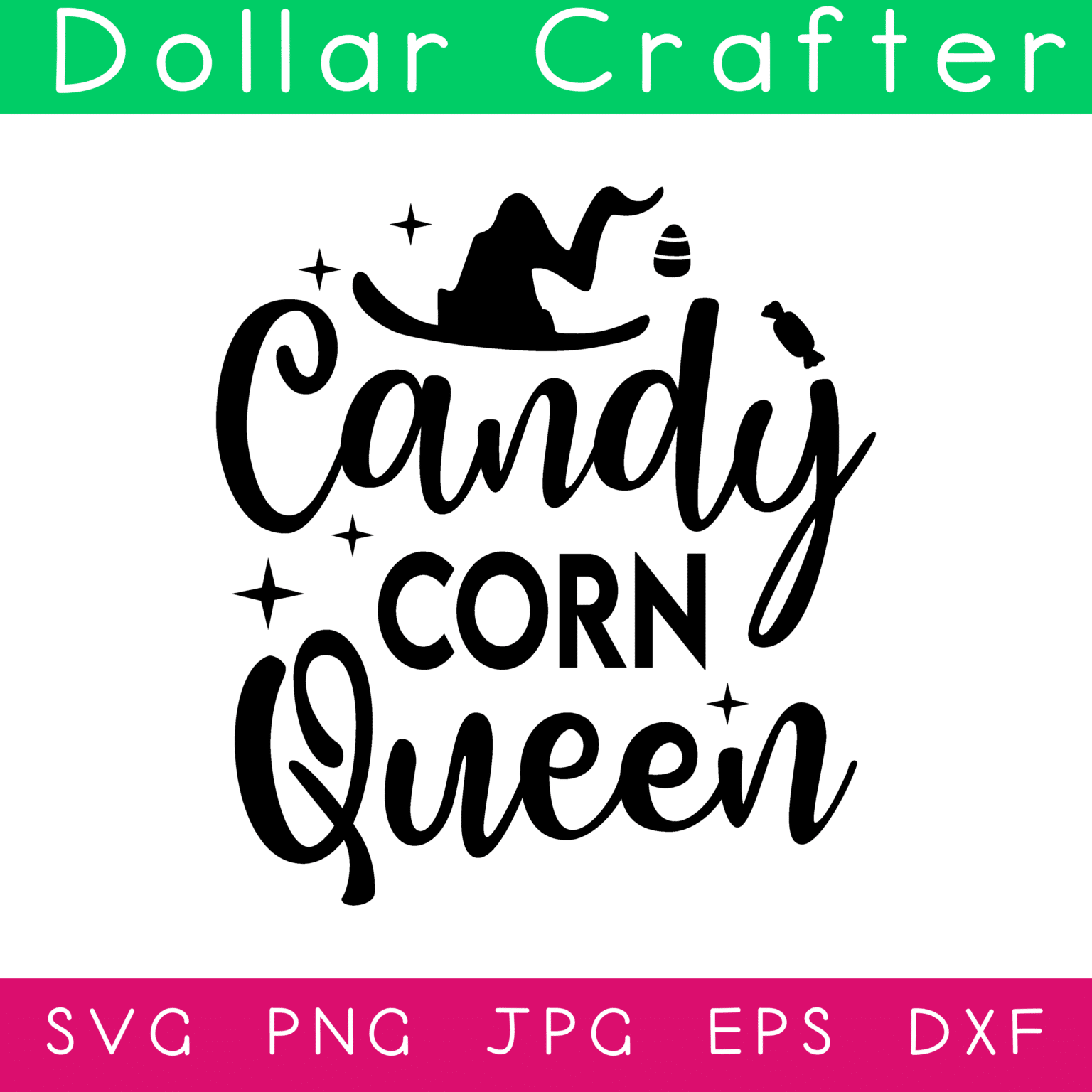 Candy Corn Queen SVG Cut File Set for Cricut or Silhouette ⋆ Dollar Crafter