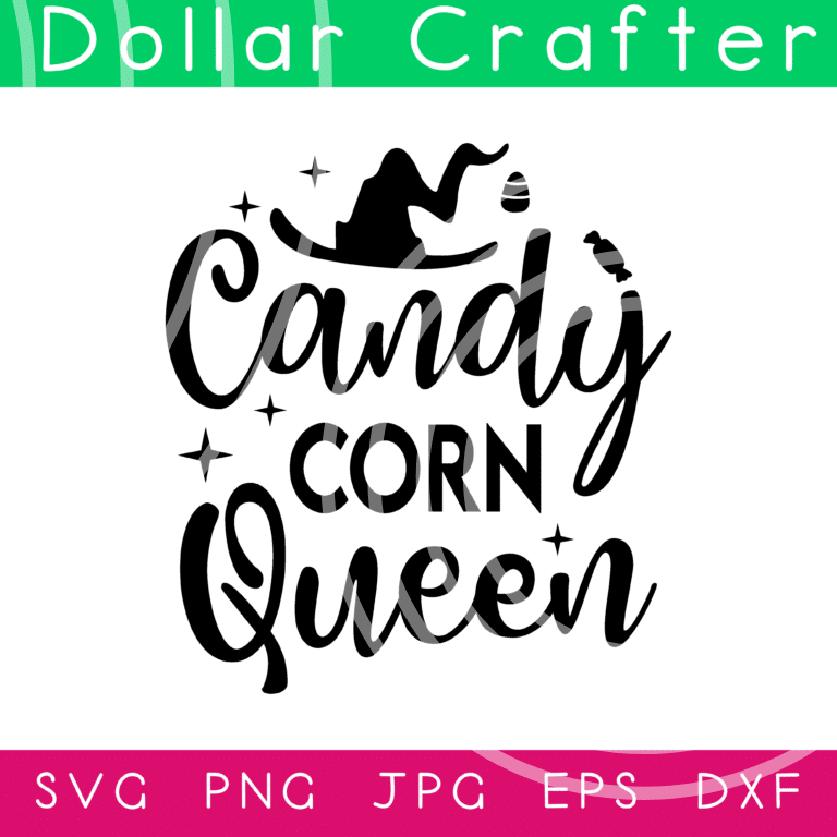 Candy Corn Queen SVG Cut File Set for Cricut or Silhouette ⋆ Dollar Crafter