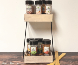 DIY Dollar Tree Industrial Spice Rack ⋆ Dollar Crafter