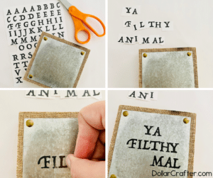"Ya Filthy Animal" Homemade Sign ⋆ Dollar Crafter