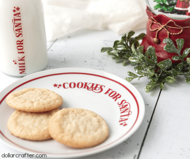 DIY Santa Milk and Cookies Plate ⋆ Dollar Crafter