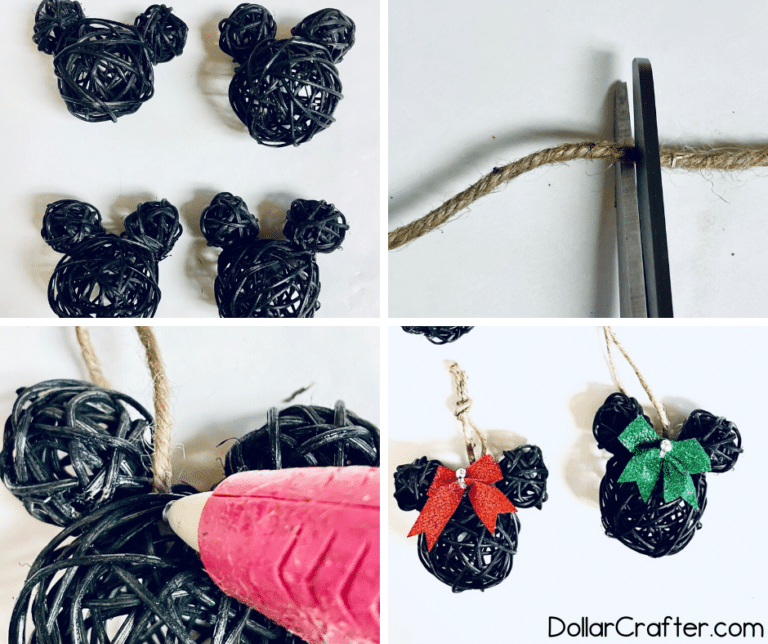 DIY Rustic Mickey Mouse Ornaments ⋆ Dollar Crafter