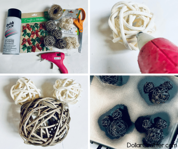 DIY Rustic Mickey Mouse Ornaments ⋆ Dollar Crafter