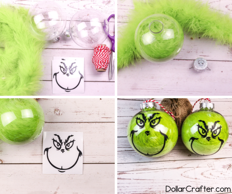 Super Easy DIY Grinch Ornament ⋆ Dollar Crafter