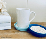 How to Make Coastal Coasters with Terra Cotta Saucers ⋆ Dollar Crafter