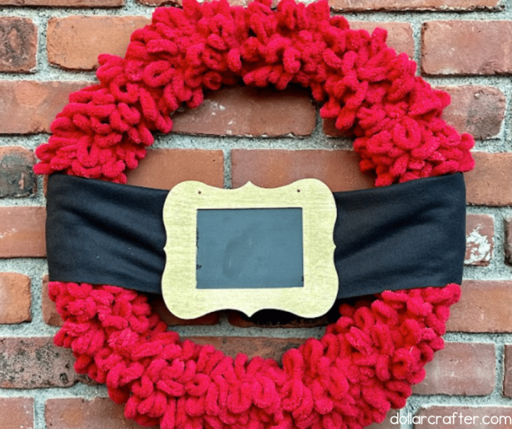 DIY Santa Belt Wreath ⋆ Dollar Crafter